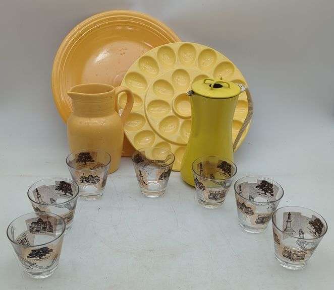 (D) Crate and Barrel egg tray with much more. - Kraft Auction Service, LLC