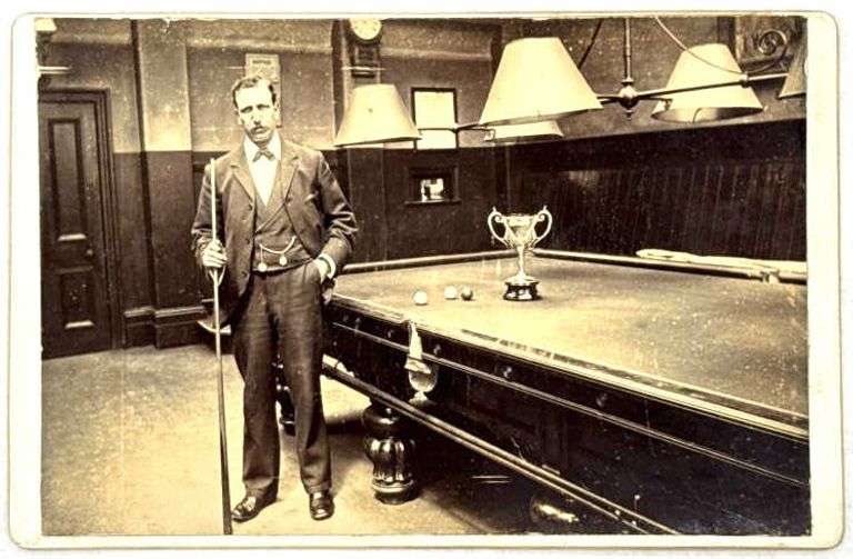 1890-1900 Cabinet Photo Billiard Player Winner - Kraft Auction Service, LLC