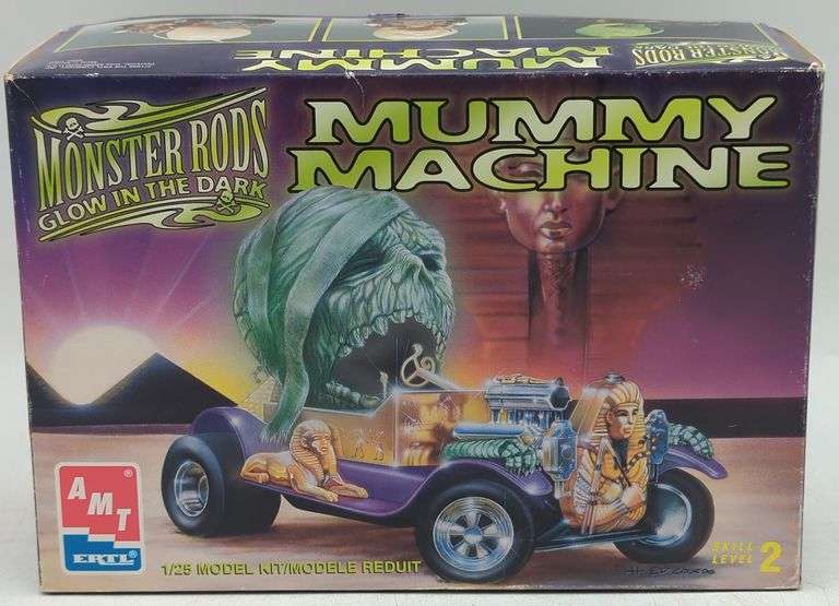 (D) Vtg AMT Ertl Mummy Machine. Monster Rods Glow in the Dark 1/25 ...