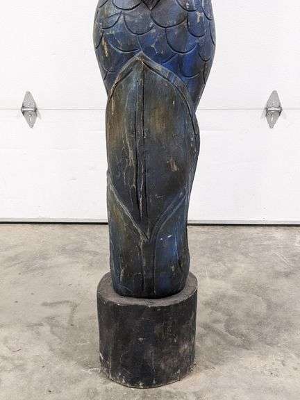 6.5ft Carved Wood Mermaid Siren Statue - Kraft Auction Service, LLC