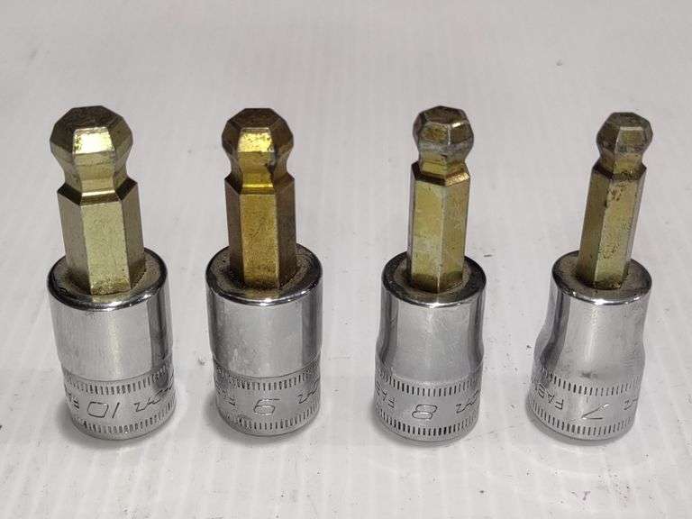 Snap-On 9 pc 1/4" Drive Metric Standard Ball Hex Socket Driver (2mm ...