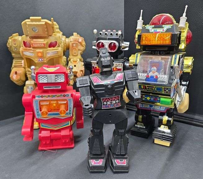 (N) 1970's Bump n Go action Robot 9.8", Battery Operated Robot Warrior ...