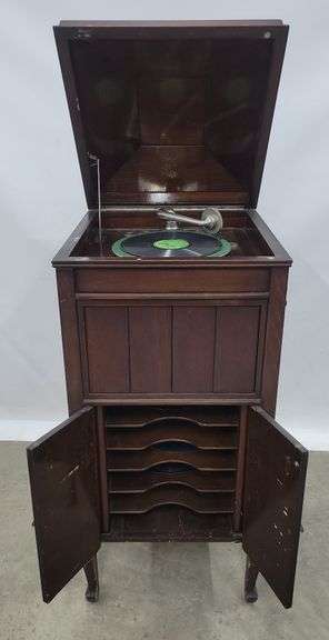 (N) Antique Columbia Grafonola Phonograph Cabinet Record Player - Kraft ...