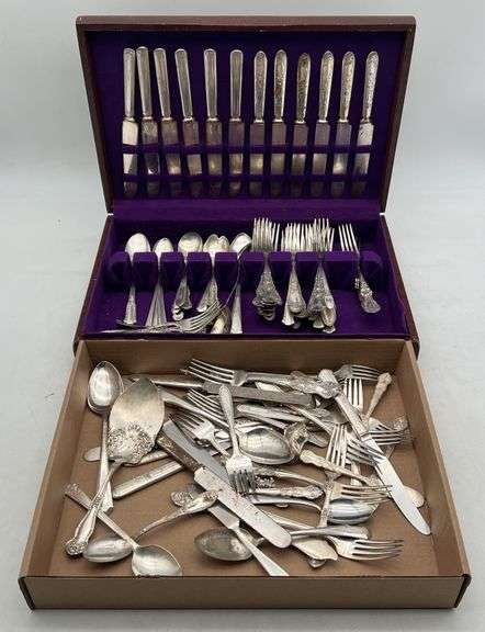 (D) Silverware sets Including Rogers and more - Kraft Auction Service, LLC
