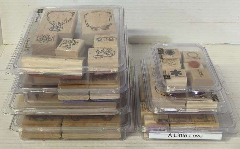 (W) Stampin Up Stamps All Sizes (7 Containers) - Kraft Auction Service, LLC