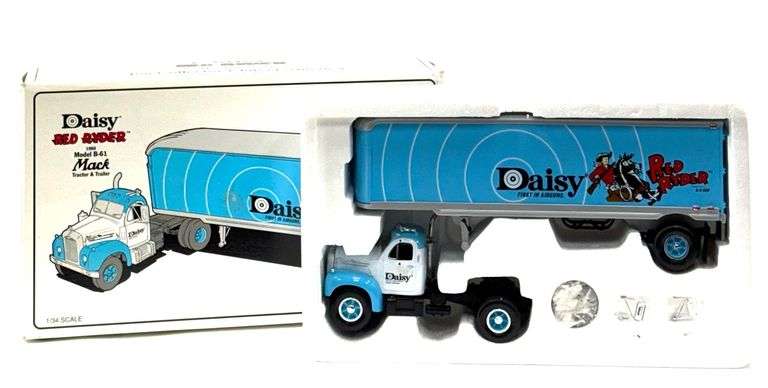1:34 DCP 1st Gear Daisy Red Rider 1960 Model B-61 Mack Truck & Trailer ...