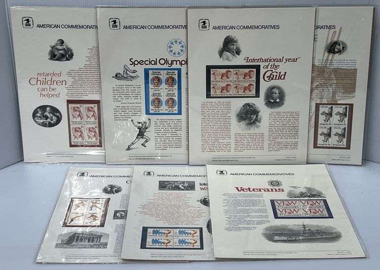 (O) USPS American Commemorative Stamps, With Information Sheets ...