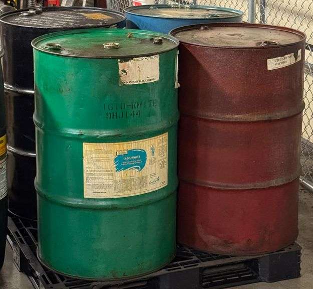 (4) 55-Gallon Metal Drums (Empty) - Kraft Auction Service, LLC