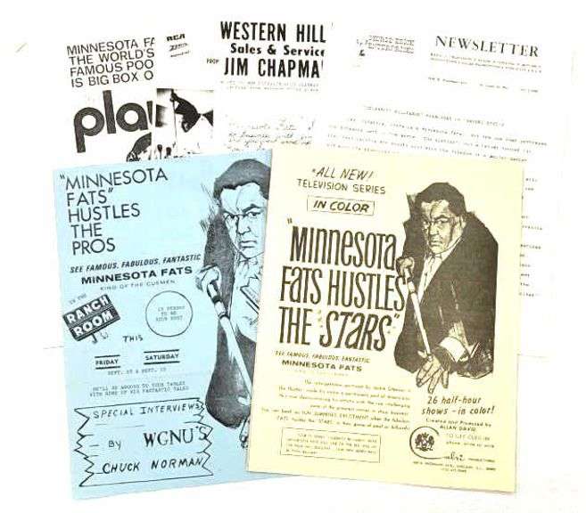 1960's Minnesota Fats Event TV Flyers, Advertising - Kraft Auction ...