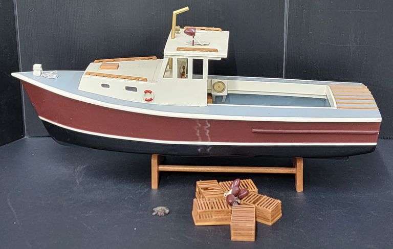 (N) Wood Model Lobster Boat - Kraft Auction Service, LLC