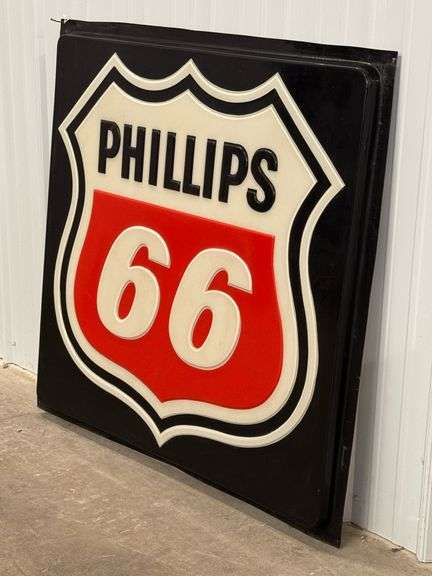 Phillips 66 Molded Single Sided Plastic Sign - Kraft Auction Service, LLC