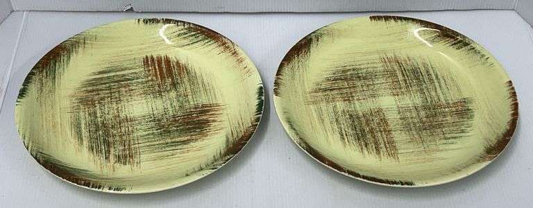 (I) MCM Raffia Vernonware 10” Plates. - Kraft Auction Service, LLC