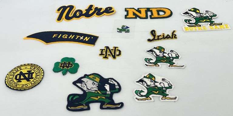 (V) Notre Dame Mascot Patches, University Of Notre Dame Seal Patch, And ...