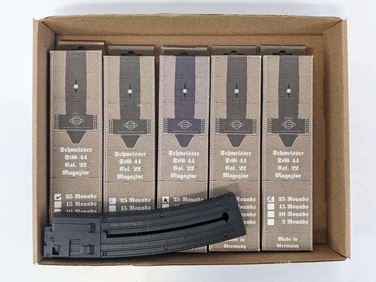 (6) GSG Schmeisser STG 44 .22 LR Magazines - Kraft Auction Service, LLC
