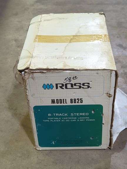 (D) Ross 8-Track Stereo Model 8825. Portable Cartridge Loading Tape ...