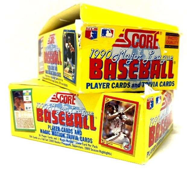 (2) Score 1990 MLB Player and Trivia Cards Packs - Kraft Auction ...