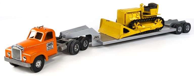 Custom Smith Miller B Mack Truck w/ Lowboy Trailer - Kraft Auction ...