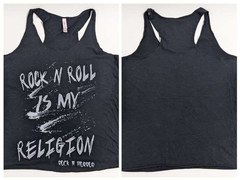 Retired Hot Topic " Rock N Roll Is My Religion - Rock N Horror" Women's ...