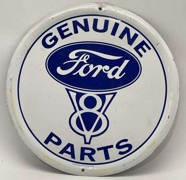 (DD) Vintage Round Ford Metal Sign 12” - Kraft Auction Service, LLC