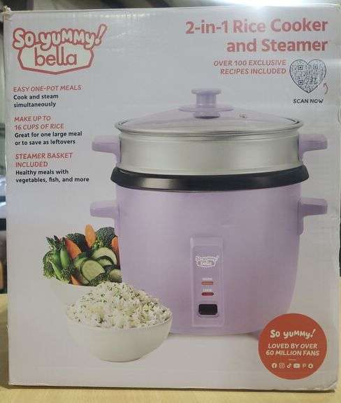 So Yummy! Bella 2-in-1 16-Cup Rice Cooker and Steamer - Kraft Auction ...
