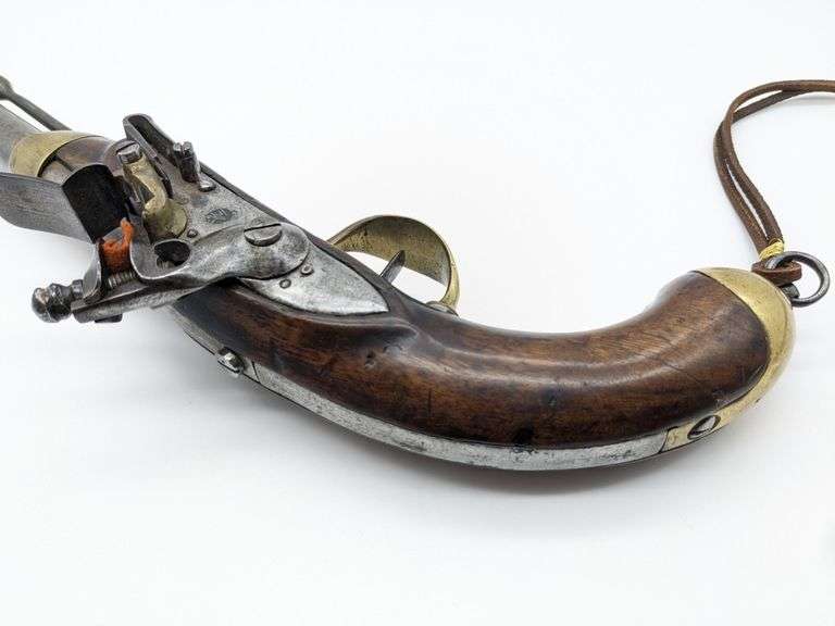 Antique .69 Cal Flintlock Horse Pistol w/ Case - Kraft Auction Service, LLC