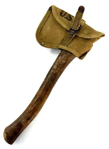 WWII U.S. Military Hatchet Ax with Cover - Kraft Auction Service, LLC