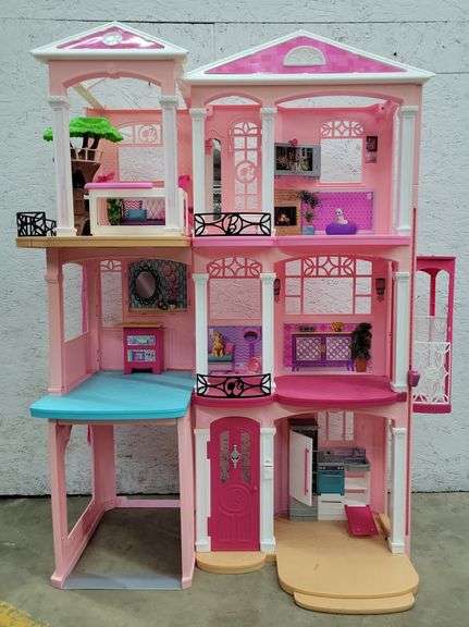 (AG) Barbie Dream House Playset With Three Levels And An Elevator ...