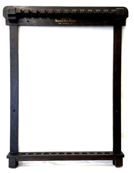 Vintage Brunswick Billiard Wooden Cue Rack - Kraft Auction Service, LLC