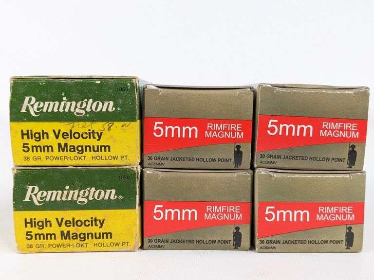 300 Rnds Remington & Centurion 5mm Rimfire Magnum - Kraft Auction ...