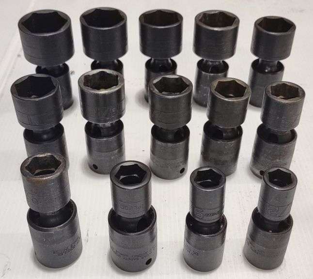 Snap-On 14 pc 1/2" Drive 6-Point Metric Impact Swivel Socket Set ...