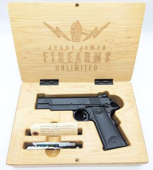 Jesse James Triple Black Cisco 1911 .45 ACP Pistol - Kraft Auction ...