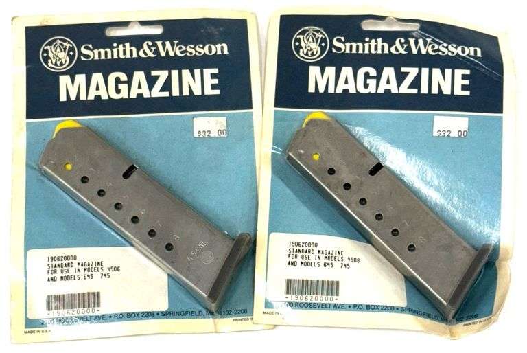 Smith & Wesson Magazines for Model 4506, 645 and 745 New in Packages ...