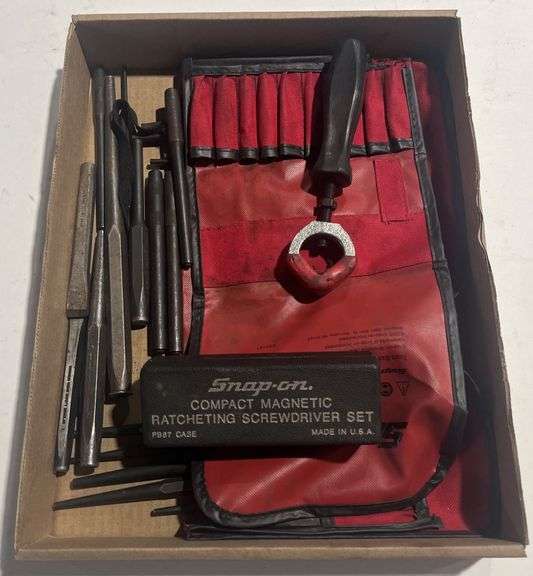 Snap-On Chisels, Hole Punchers, And Ratcheting Screwdriver Set - Kraft ...