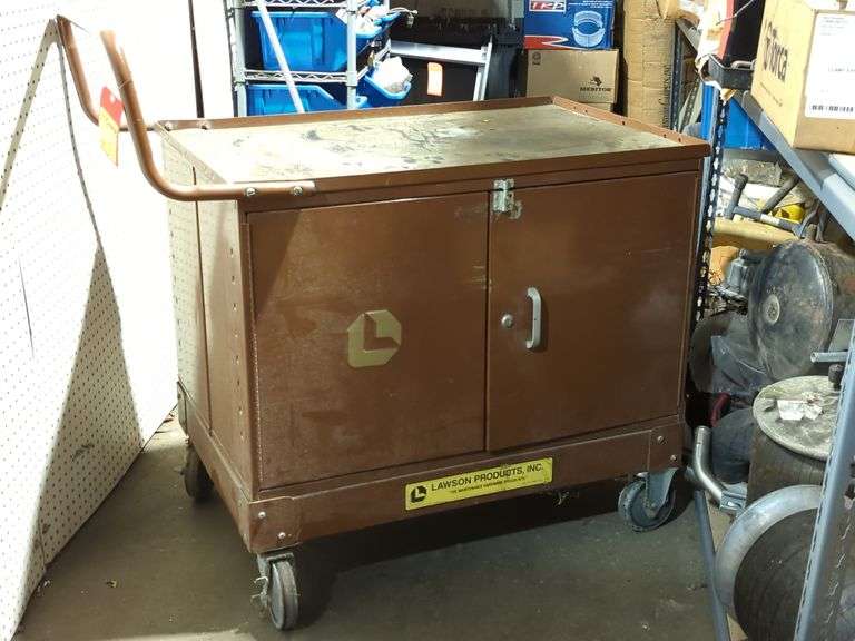 Lawson Industrial Mobile Double Locking Cabinet/Cart (45"×24"×42") Inc ...