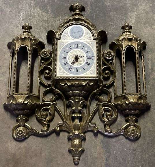 (LM) Tempus Frugit Wall Clock 19” x 21” - Kraft Auction Service, LLC