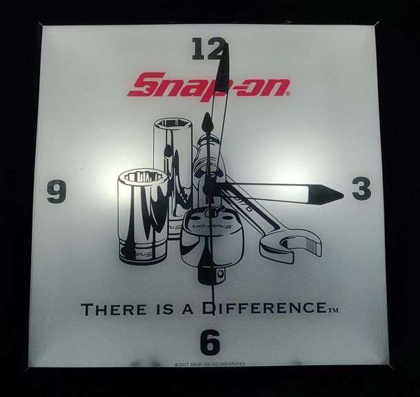 Snap-On Vintage Square 15" Bubble Clock - Kraft Auction Service, LLC