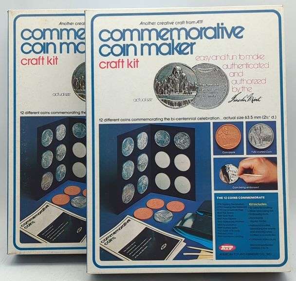 (D) Vtg ATF Commemorative Coin Maker Craft Kits. ( 2 ) - Kraft Auction ...