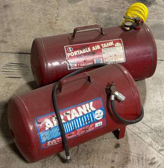 (2) Midwest Products Portable 7-Gallon Air Tanks - Kraft Auction ...