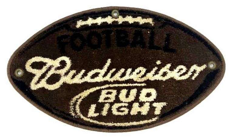(MT) Budweiser Football Wall-Mountable Rug - Kraft Auction Service, LLC