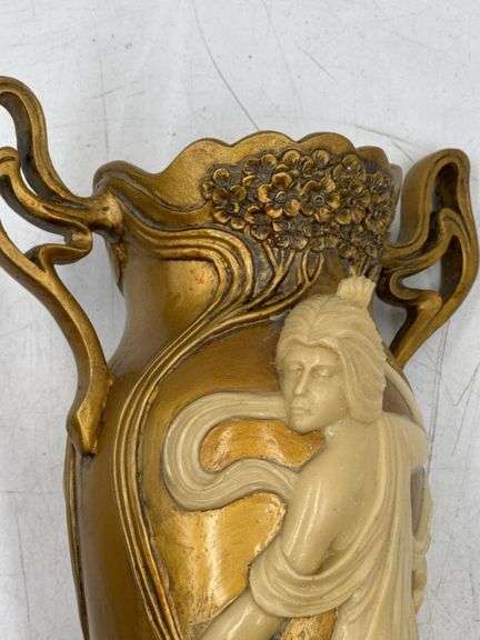 (2) Design Toscano Salon Michele Art Nouveau Vase - Kraft Auction ...
