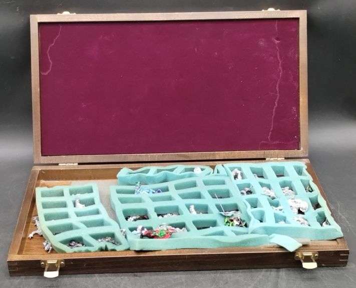 (L) Wooden Box of DnD Figures - Kraft Auction Service, LLC