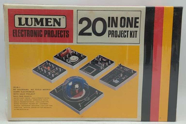 (D) Vtg Lumen Electronic Projects. 20 In One Project Kit - Kraft ...