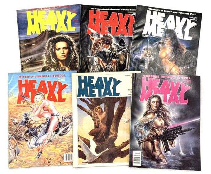 (6) Heavy Metal Comic Books - Kraft Auction Service, LLC
