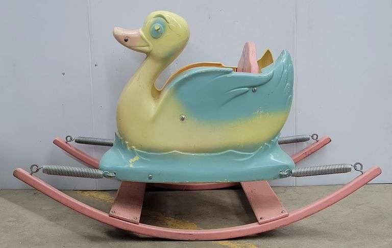(AB) Vintage Delphos Bending Duck Shoofly Child Bouncer/Rocker - Kraft ...