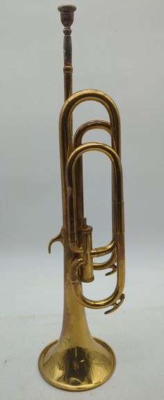 (ZA) Leedy & Ludwig Single Valve Bugle. 22 inch With Mouth Piece. Small ...