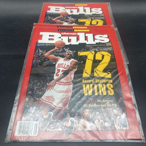 (J) Chicago Bulls 72 wins Beckett tribute magazines 10 total - Kraft ...