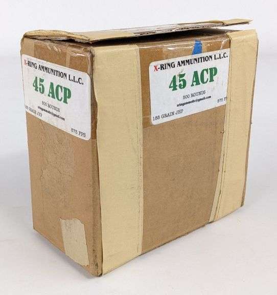 500 Rnds X-Ring Ammunition .45 ACP 185gr JHP - Kraft Auction Service, LLC