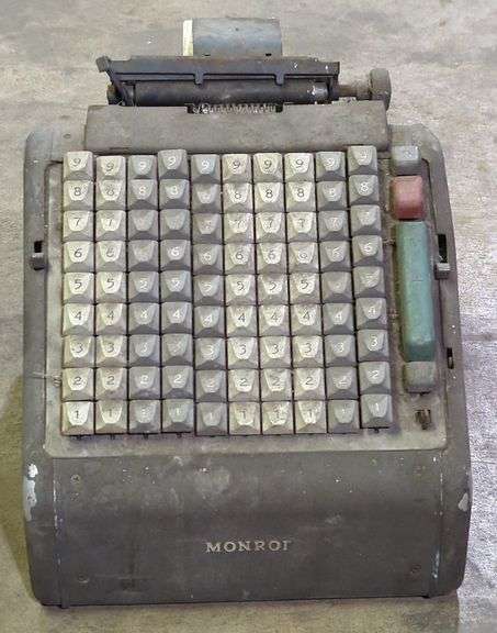 (D) Monroe Electric Adding Machine. 11 x 15 x 9 inch - Kraft Auction ...