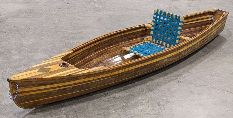 10ft Handmade Multi Tone Canoe - Kraft Auction Service, LLC