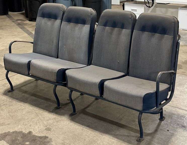 (2) 1960's Blue Bird Passenger Seats - Kraft Auction Service, LLC